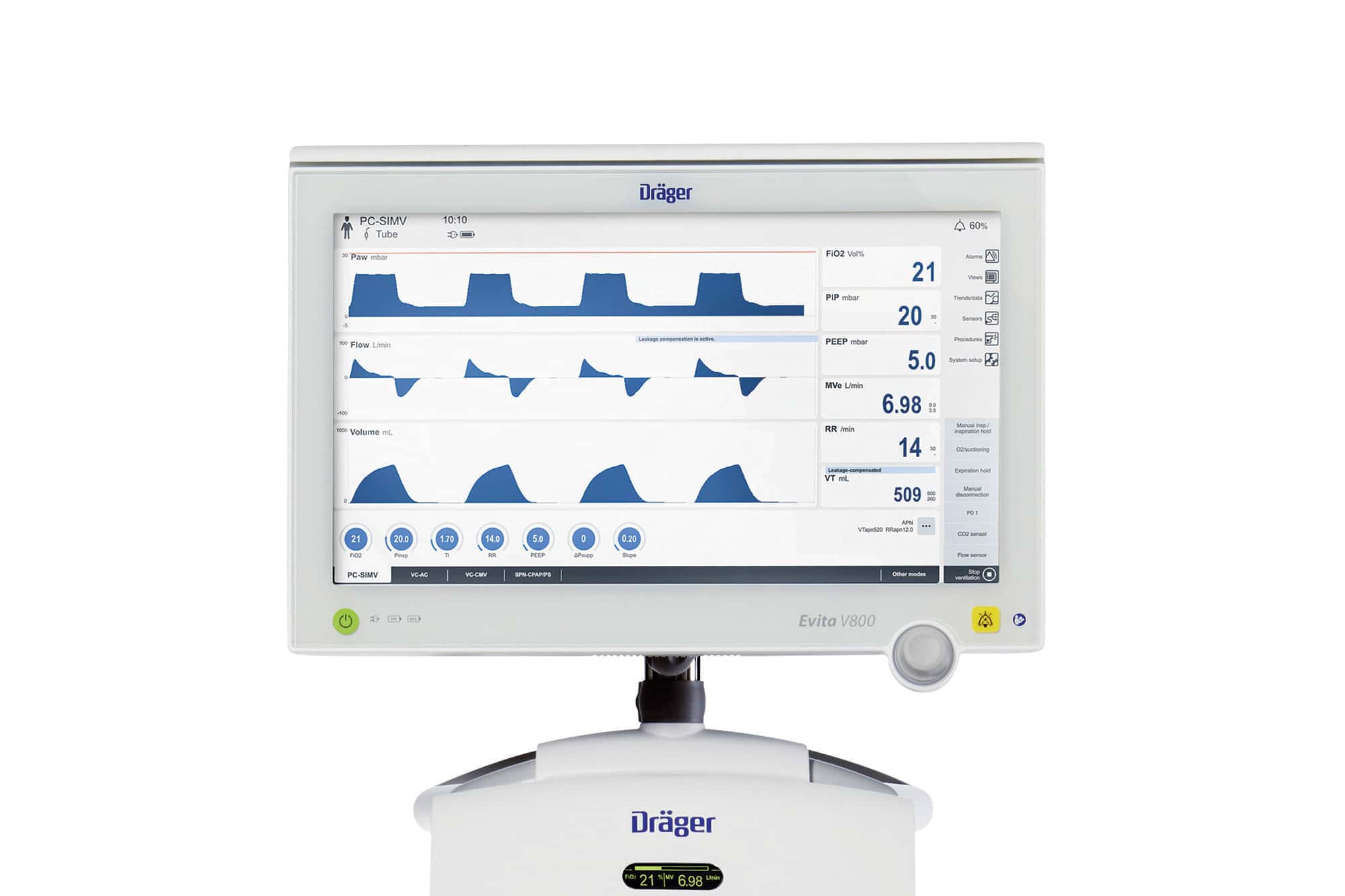 Draeger Evita V800 Ventilator for Critical Care | RT